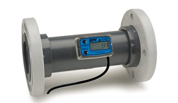 TM300-F-LP 3" PVC 150 lb ANSI Swivel Flange Flow Meter GPI | GPImeters
